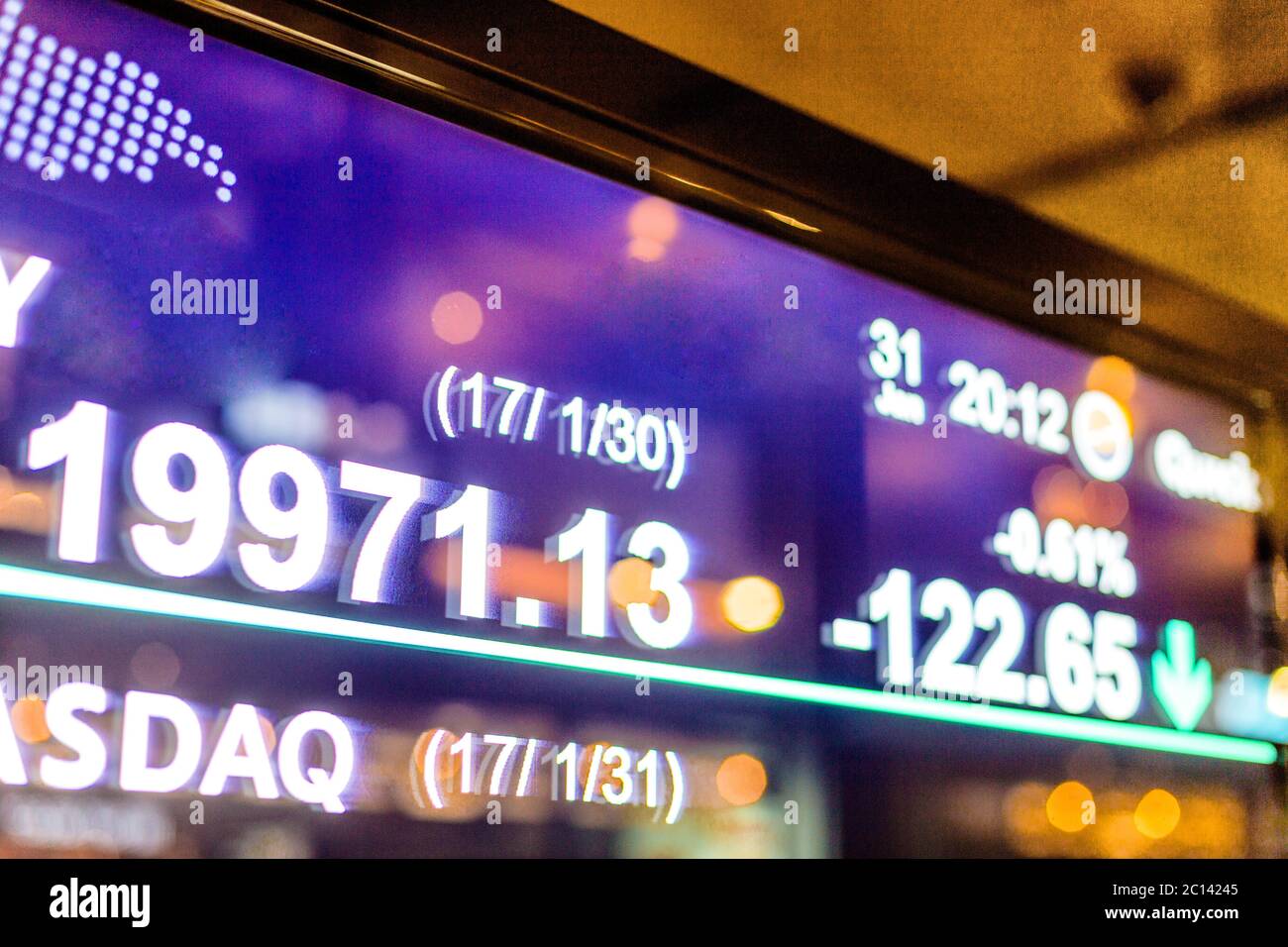 digital screen with stock market Stock Photo - Alamy
