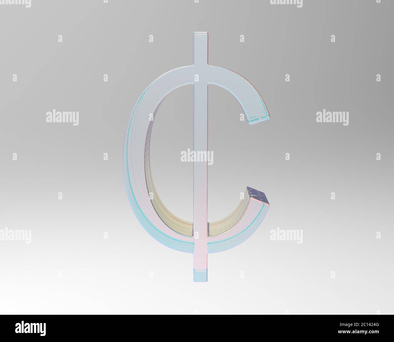 Cent symbol sign isolated centas sent 3d render Stock Photo - Alamy
