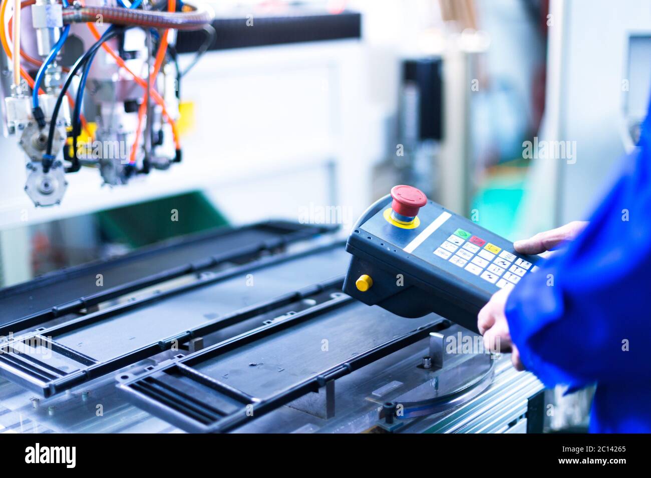 interior of modern factory of communication equipment Stock Photo - Alamy