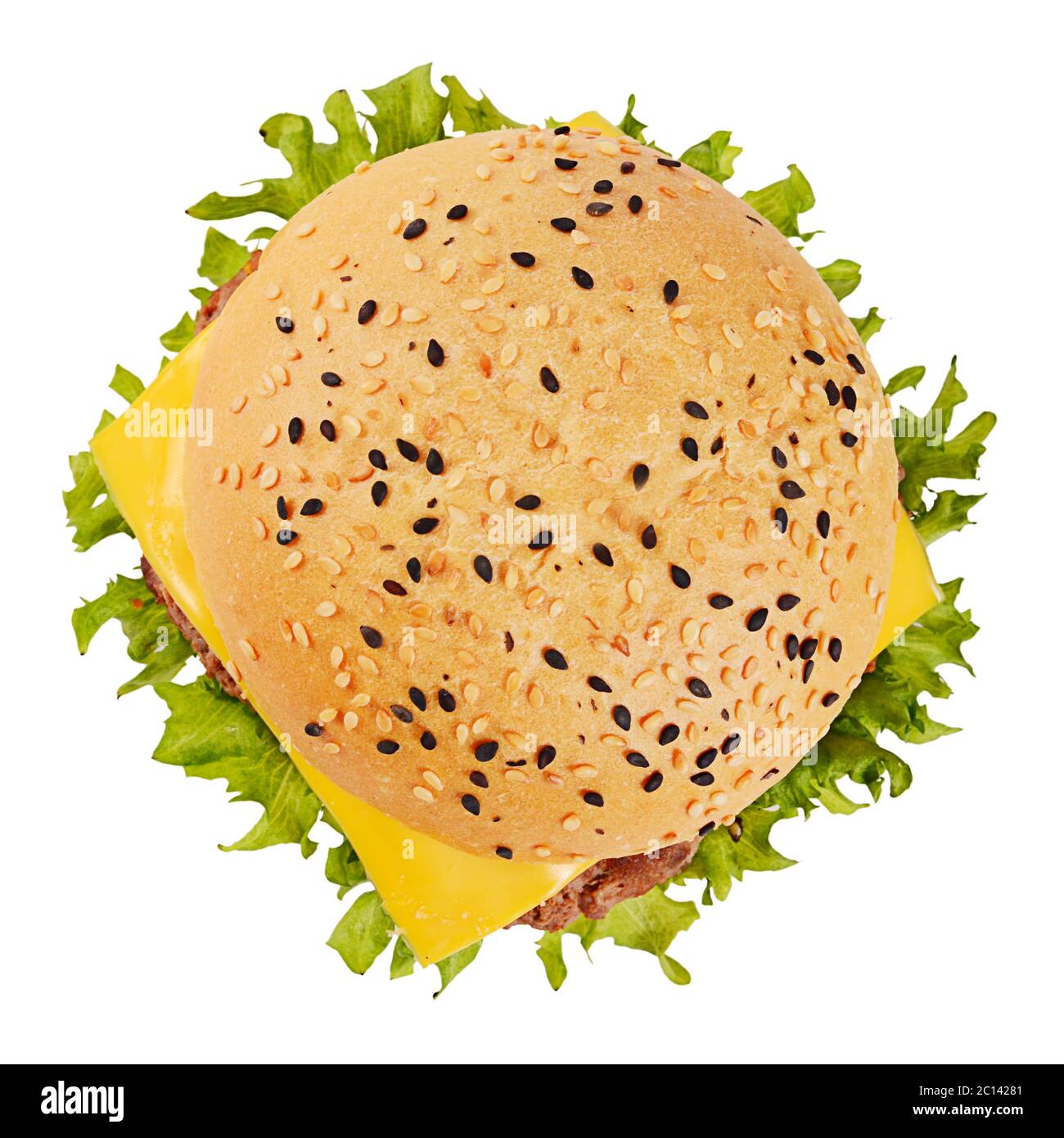 Bun sesame cutlet cheese Cut Out Stock Images & Pictures - Alamy