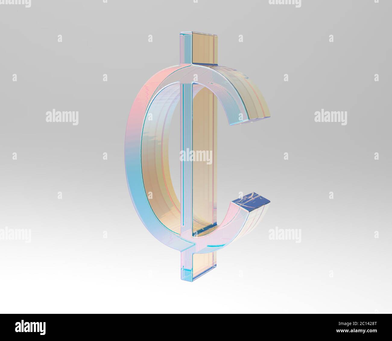 Cent symbol sign isolated centas sent 3d render Stock Photo - Alamy