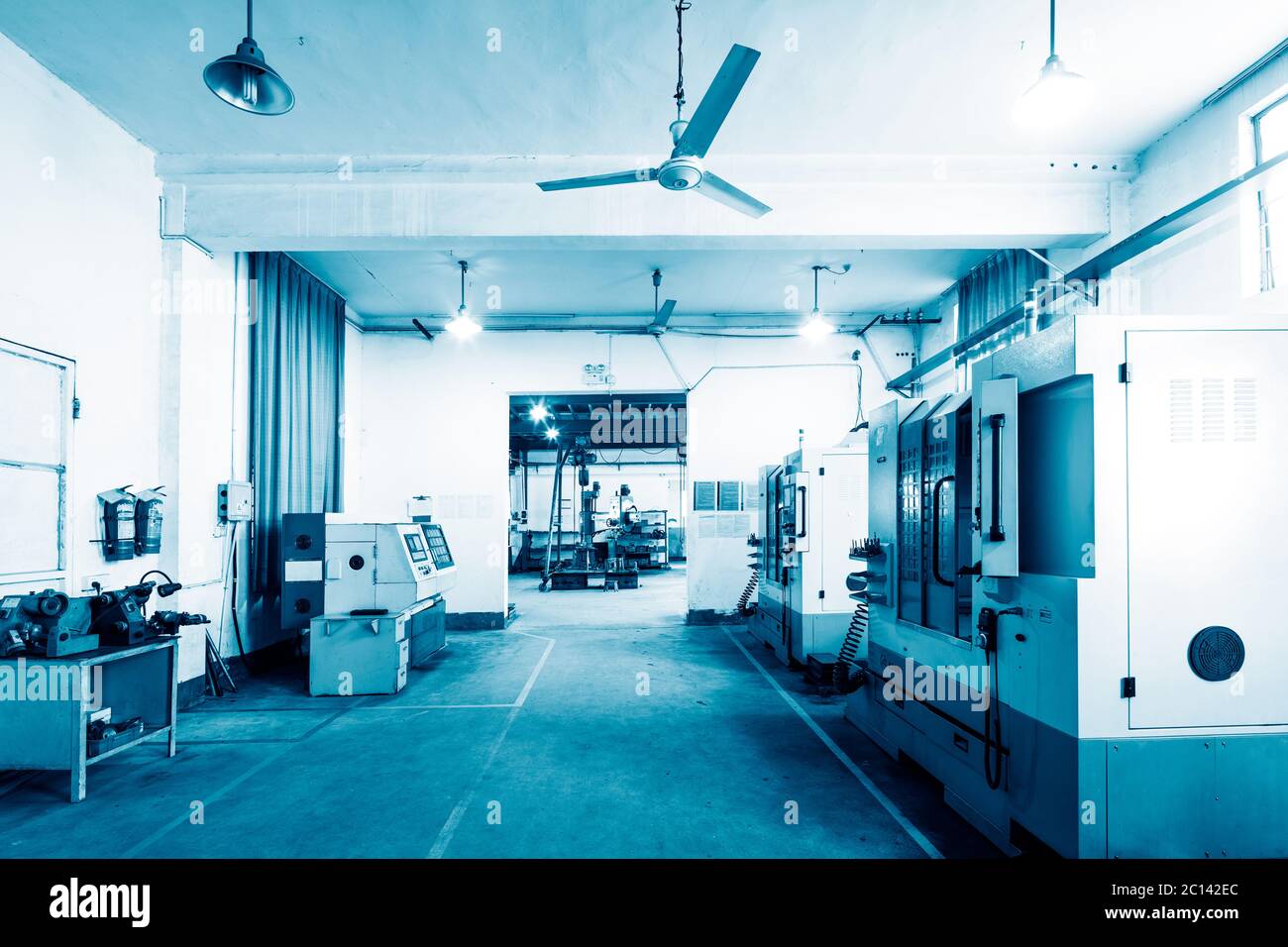 interior of modern factory of communication equipment Stock Photo - Alamy
