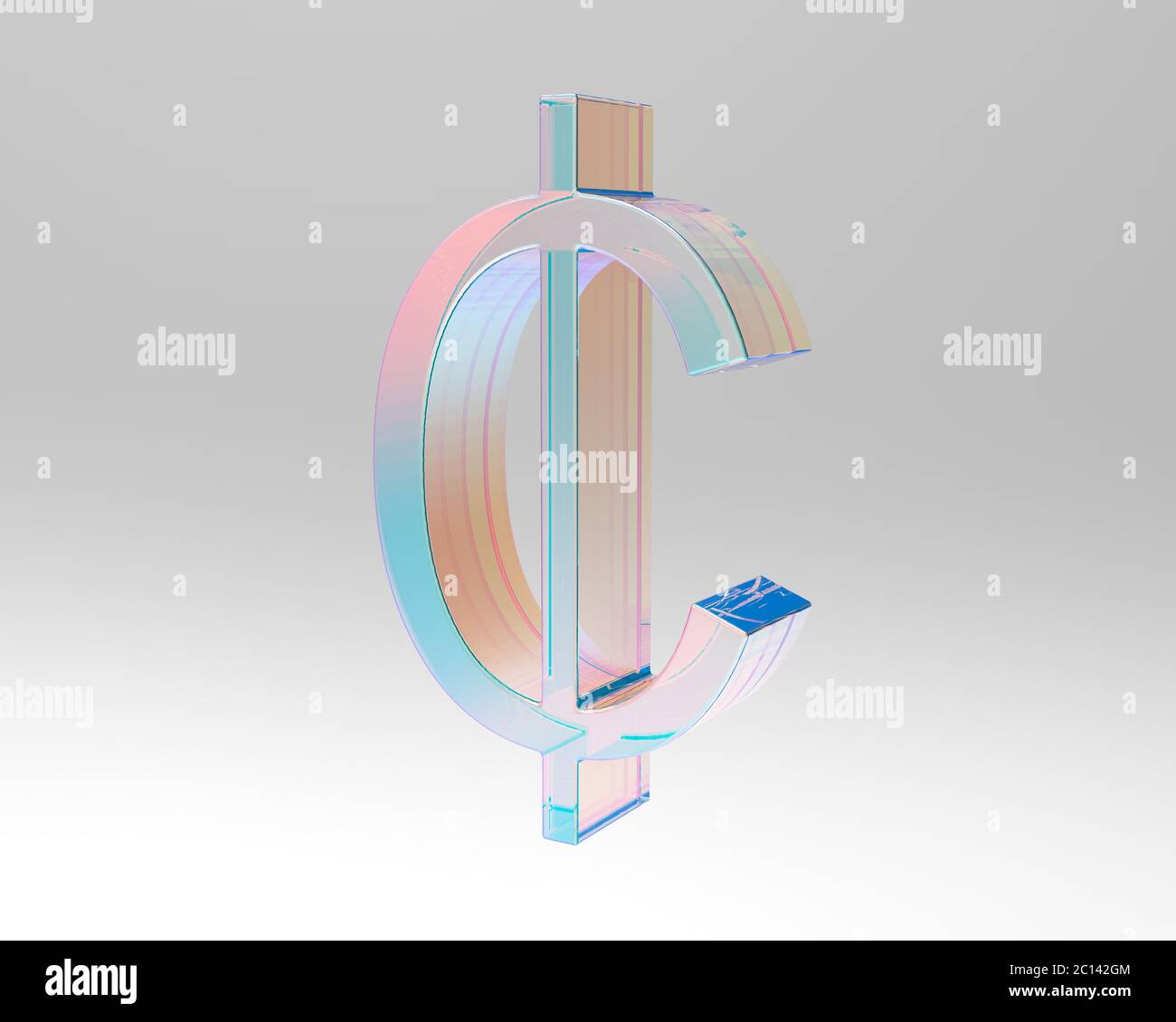 Cent symbol sign isolated centas sent 3d render Stock Photo - Alamy