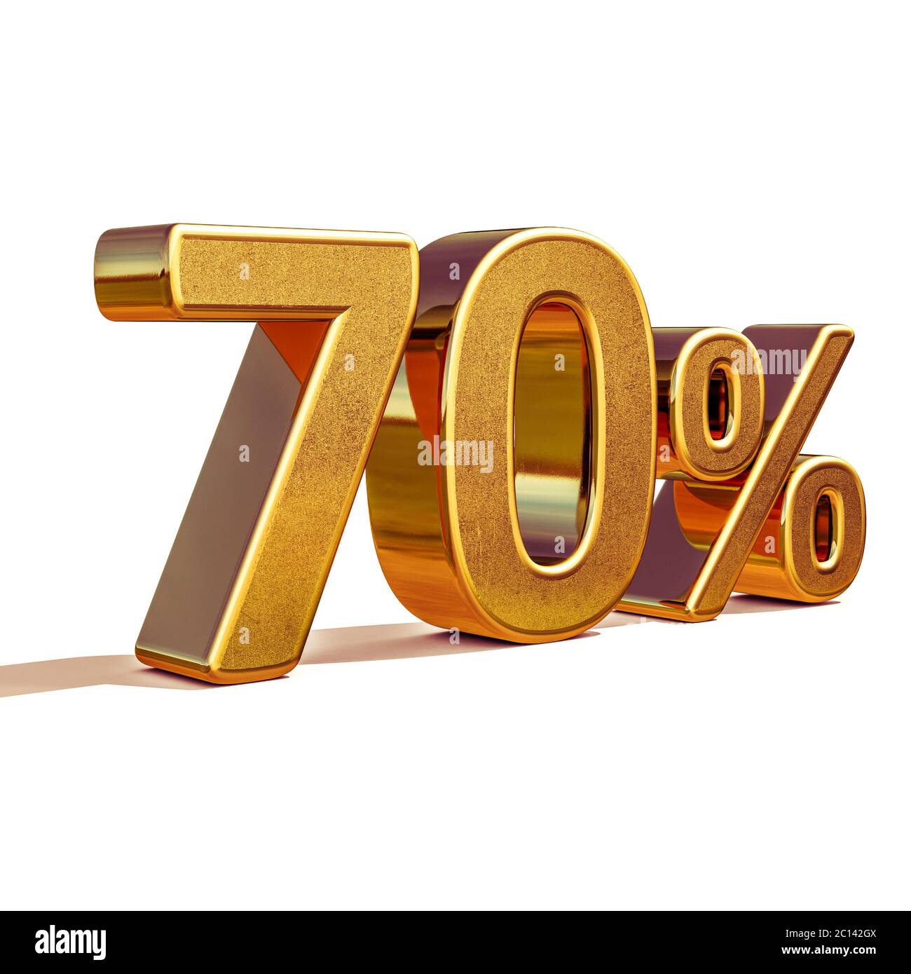 3d Gold 70 Seventy Percent Discount Sign Stock Photo - Alamy