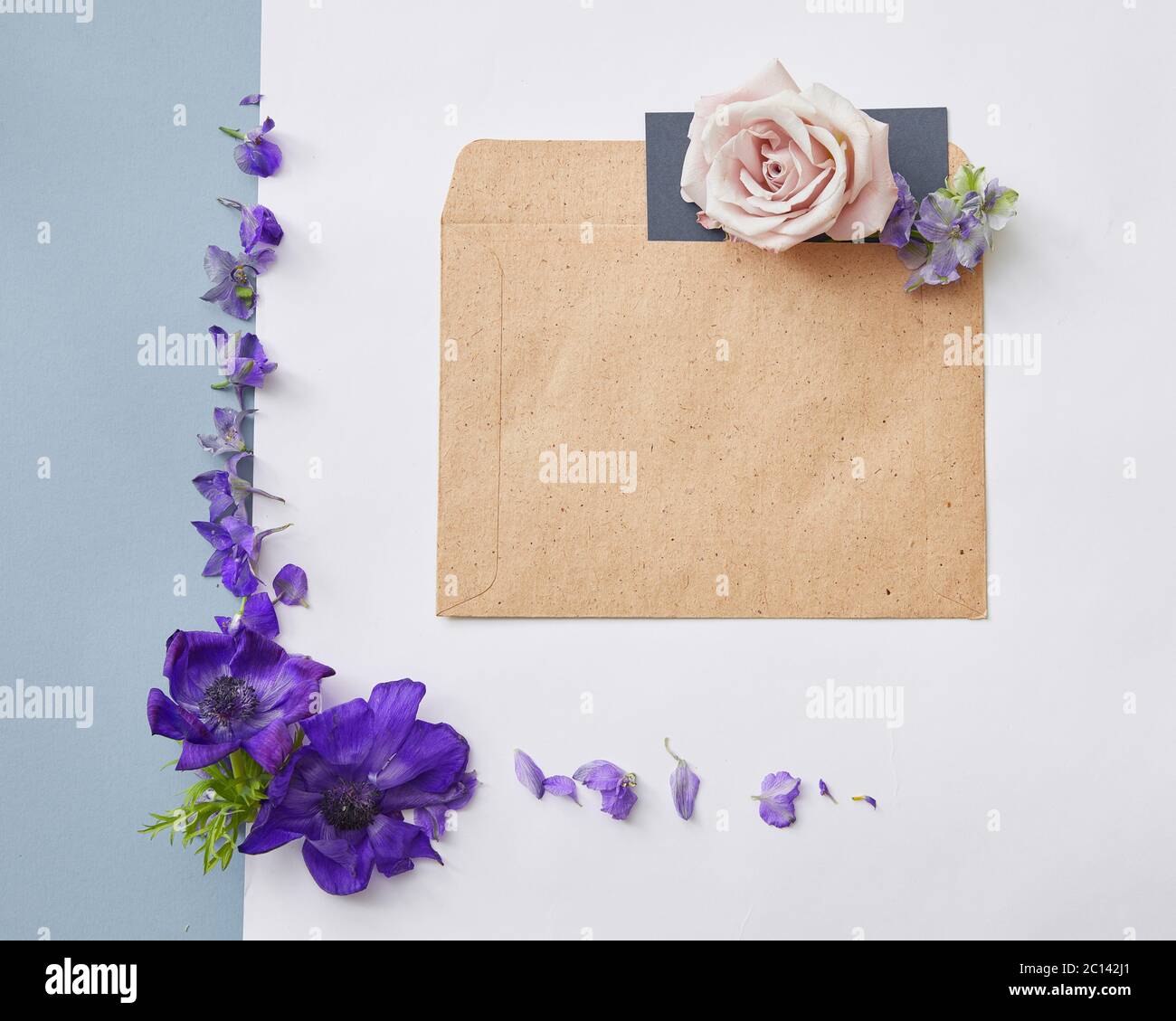 Flowers in envelope Stock Photo - Alamy