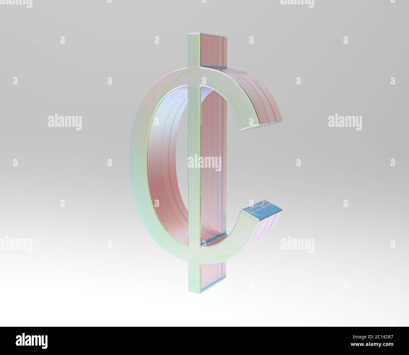 Cent symbol sign isolated centas sent 3d render Stock Photo - Alamy