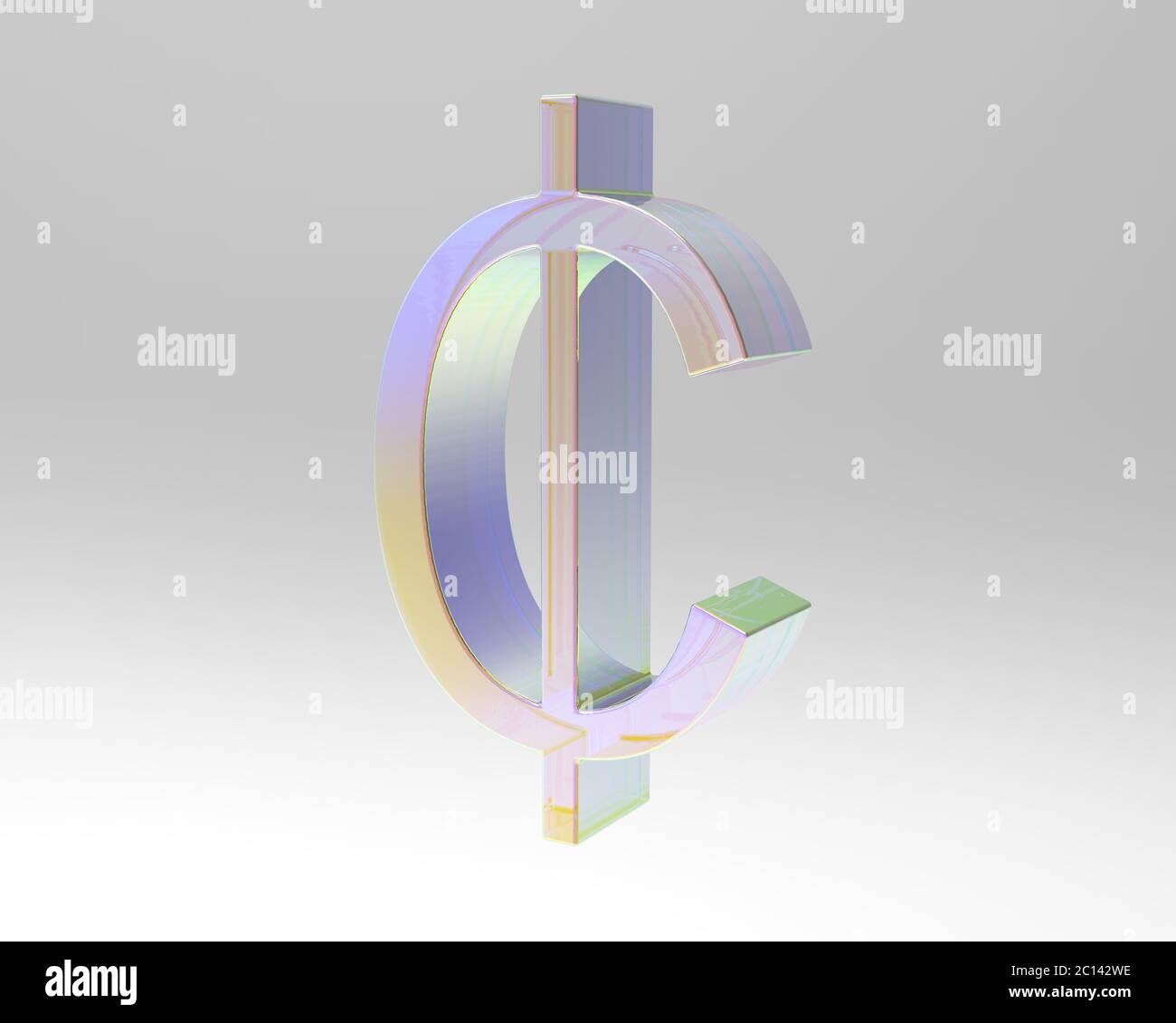 Cent symbol sign isolated centas sent 3d render Stock Photo - Alamy