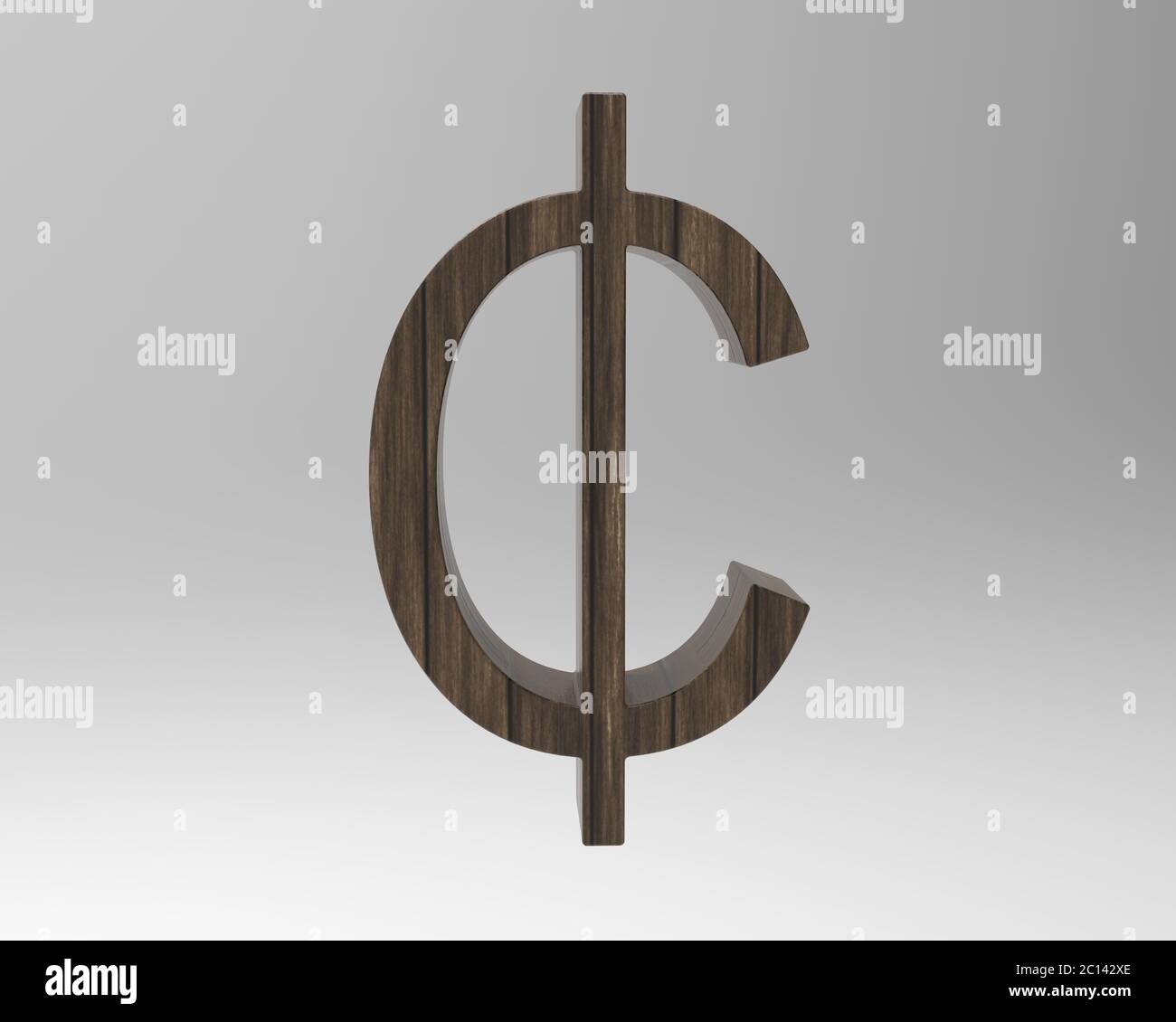 Cent symbol sign isolated centas sent 3d render Stock Photo - Alamy
