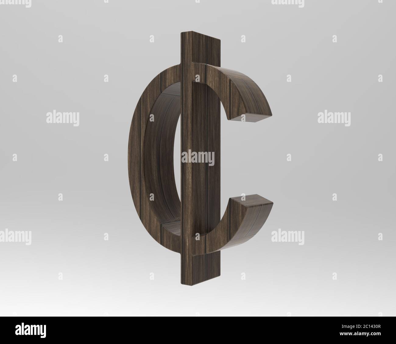 Cent symbol sign isolated centas sent 3d render Stock Photo - Alamy