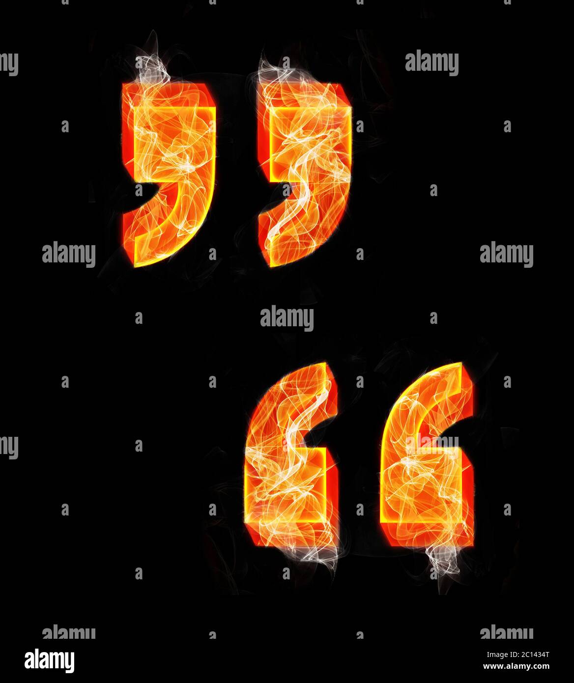 Inverted commas as punctuation mark Stock Photo - Alamy