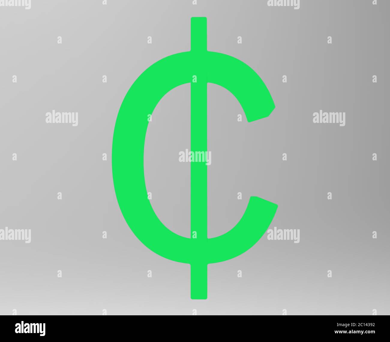 Cent symbol sign isolated centas sent 3d render Stock Photo - Alamy