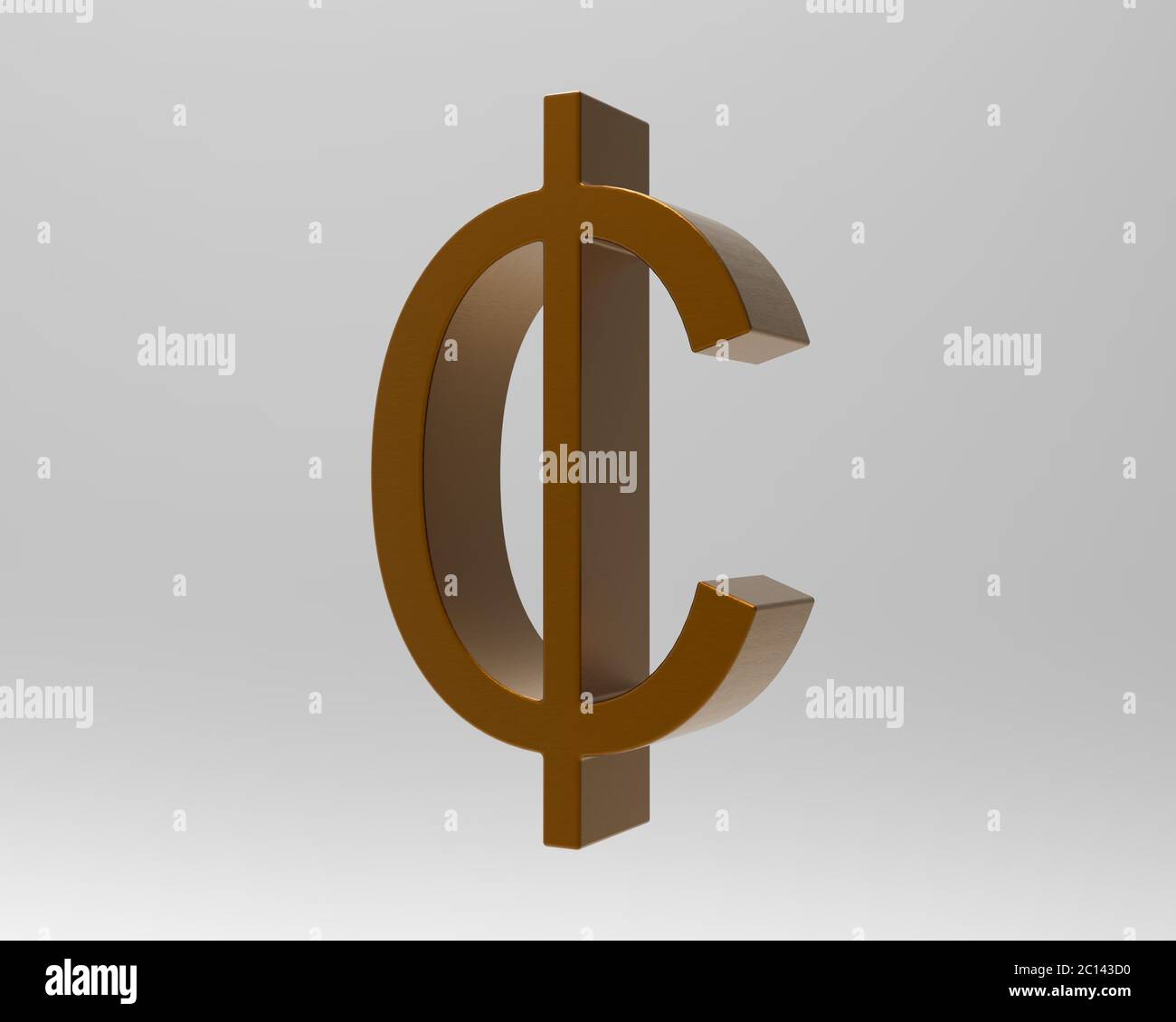 Cent symbol sign isolated centas sent 3d render Stock Photo - Alamy