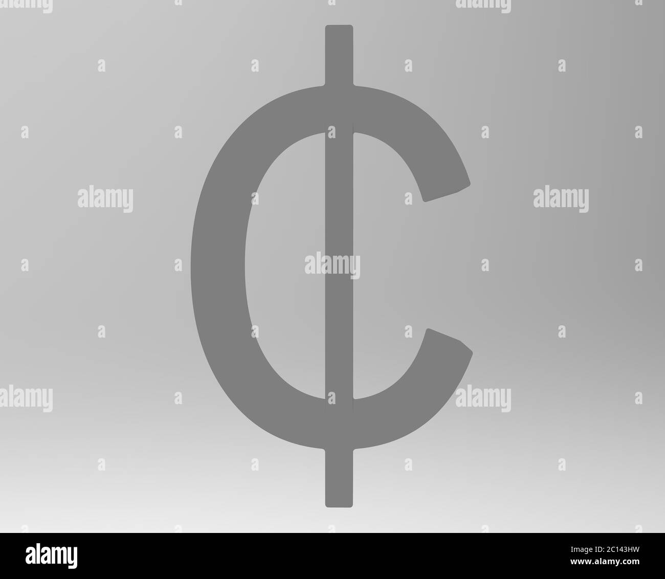 Cent symbol sign isolated centas sent 3d render Stock Photo - Alamy