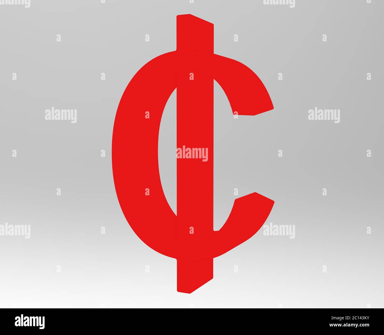 Cent symbol sign isolated centas sent 3d render Stock Photo - Alamy