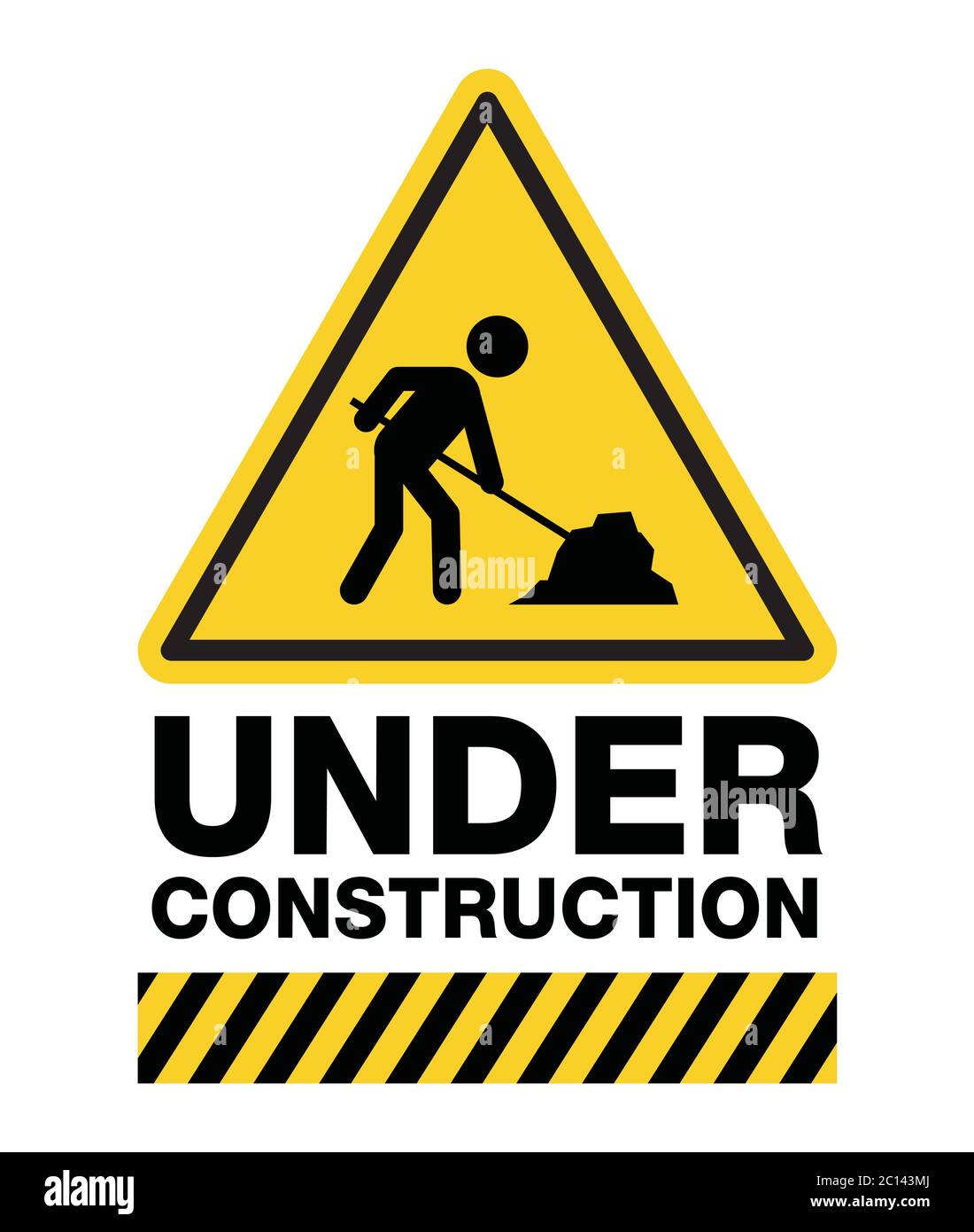 Man digging road work sign hi-res stock photography and images - Alamy