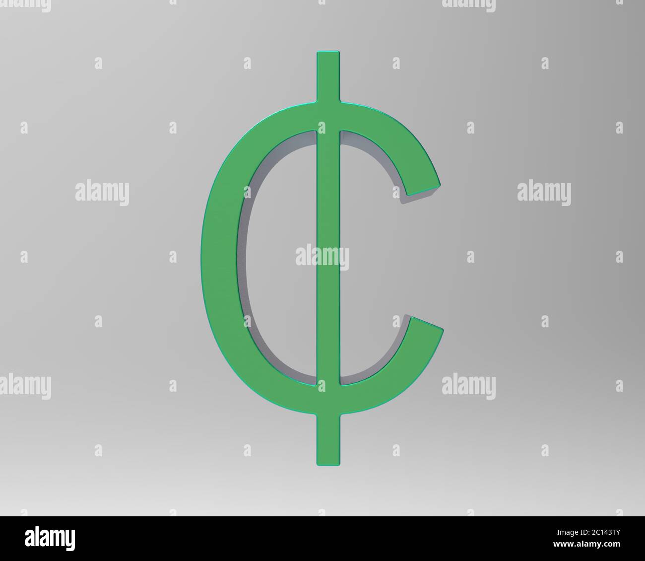 Cent symbol sign isolated centas sent 3d render Stock Photo - Alamy