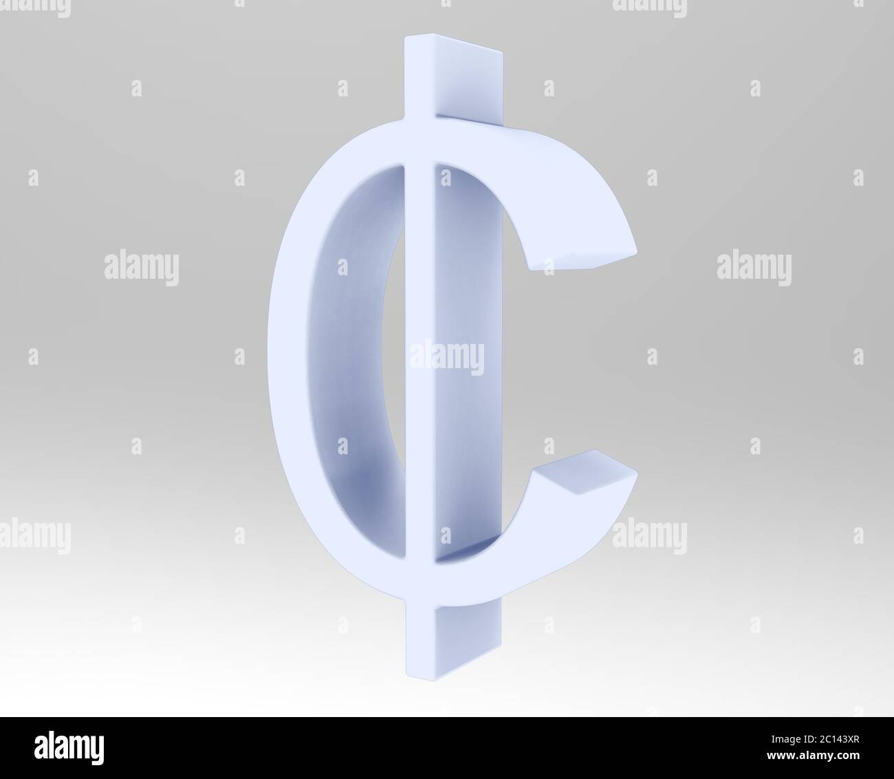 Cent symbol sign isolated centas sent 3d render Stock Photo - Alamy