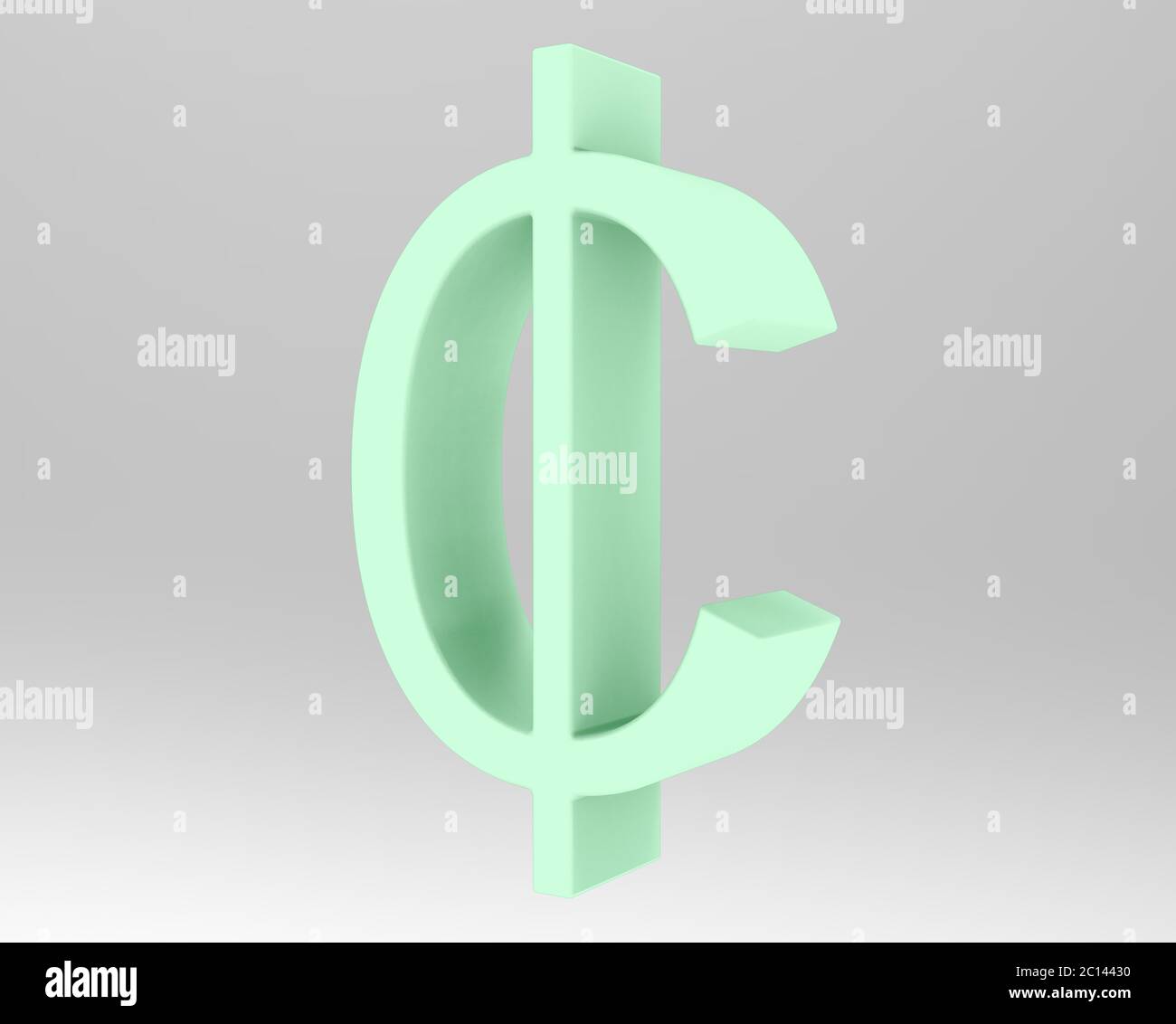 Cent symbol sign isolated centas sent 3d render Stock Photo - Alamy