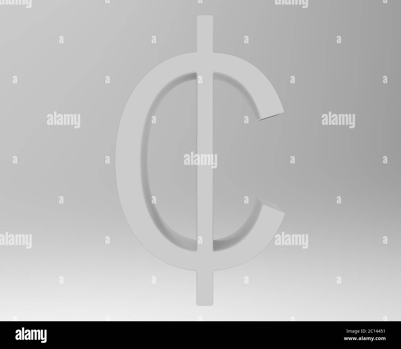 Cent symbol sign isolated centas sent 3d render Stock Photo - Alamy