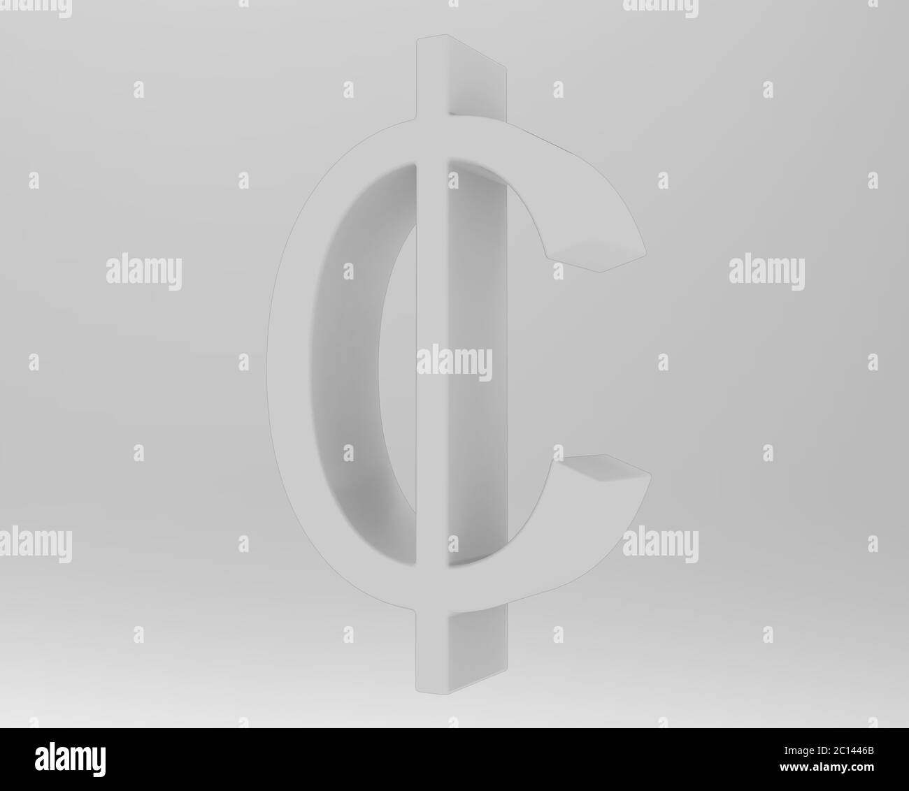 Cent symbol sign isolated centas sent 3d render Stock Photo - Alamy