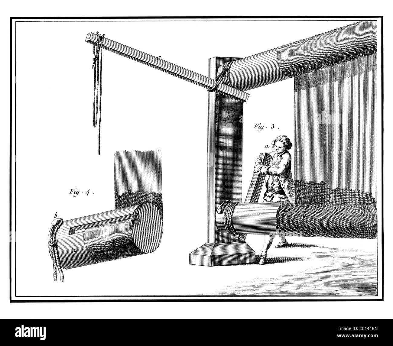 Antique illustration of gobelins manufacturing process. Published in "A ...