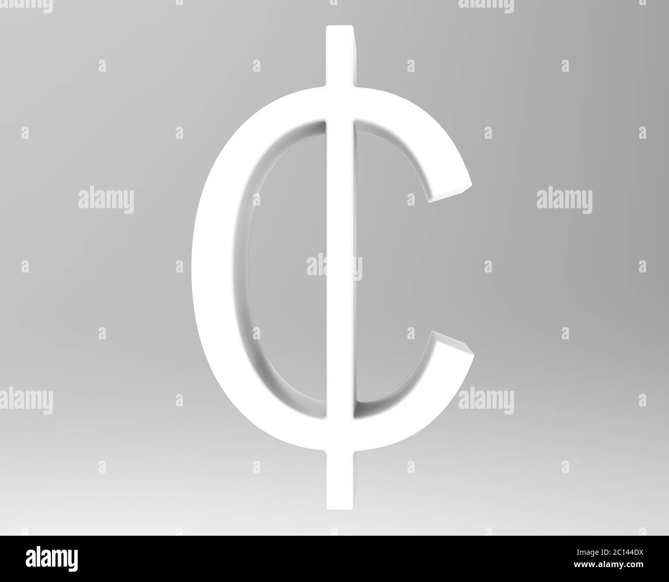Cent symbol sign isolated centas sent 3d render Stock Photo - Alamy
