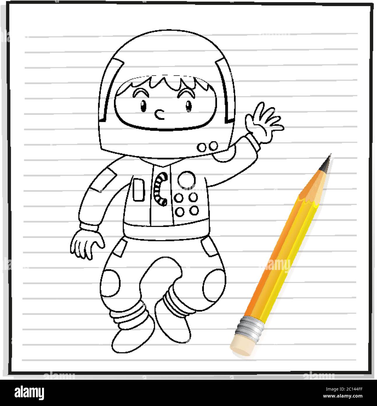 Astronaut Drawing For Kids