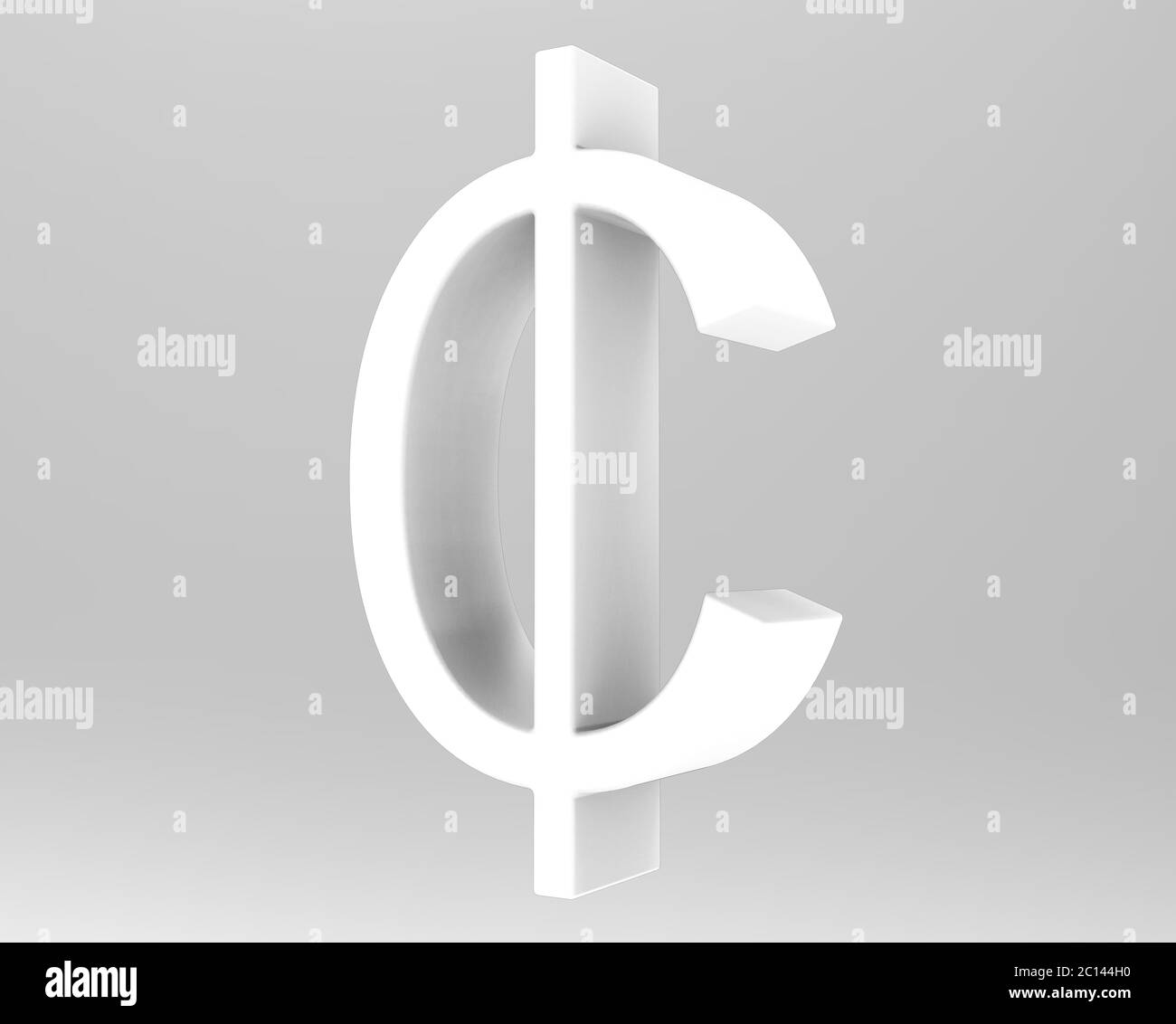 Cent symbol sign isolated centas sent 3d render Stock Photo - Alamy