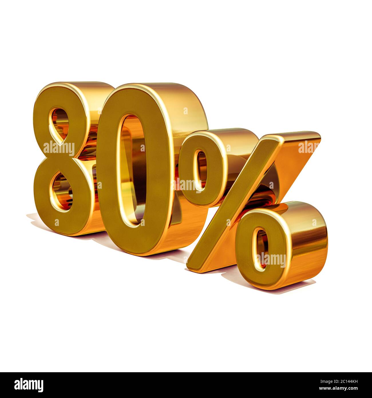 3d Gold 80 Eighty Percent Discount Sign Stock Photo - Alamy