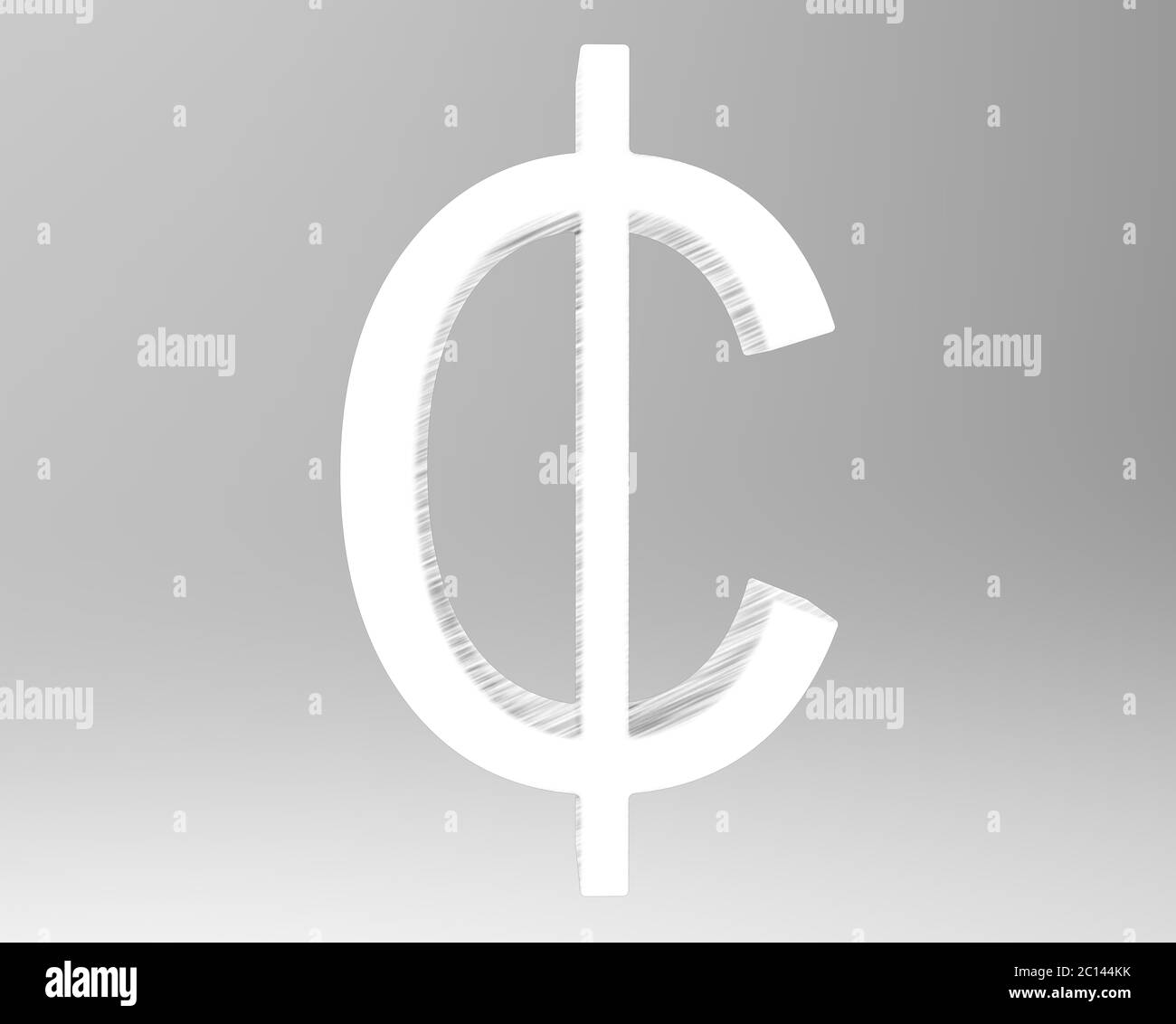Cent symbol sign isolated centas sent 3d render Stock Photo - Alamy