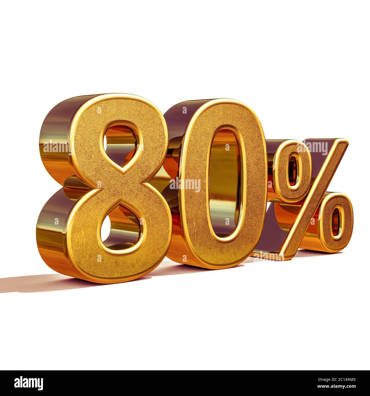 3d Gold 80 Eighty Percent Discount Sign Stock Photo - Alamy