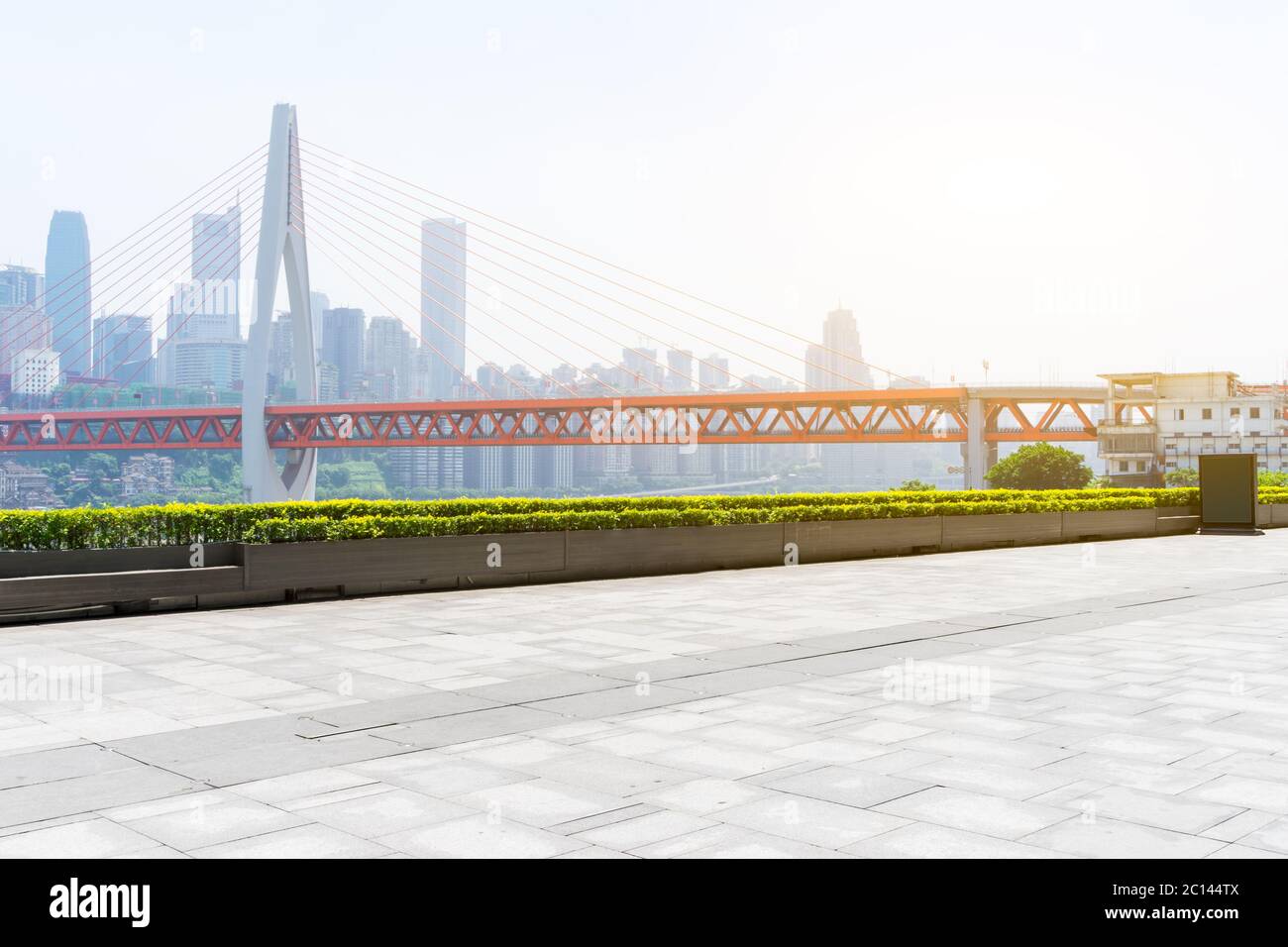 empty floor and famous suspension in chongqing Stock Photo - Alamy