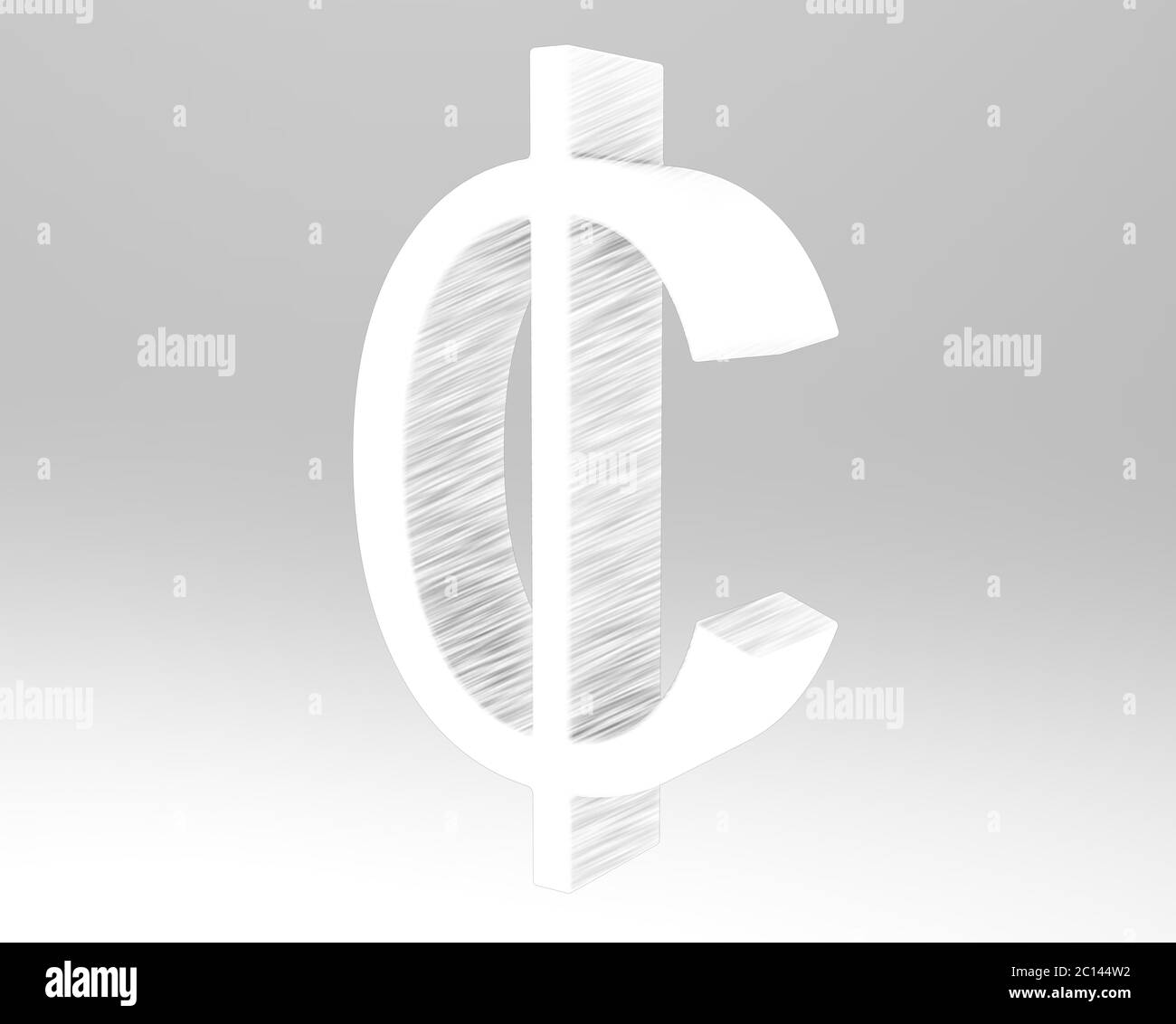 Cent symbol sign isolated centas sent 3d render Stock Photo - Alamy