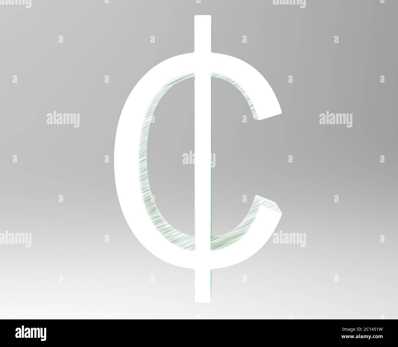 Cent symbol sign isolated centas sent 3d render Stock Photo - Alamy