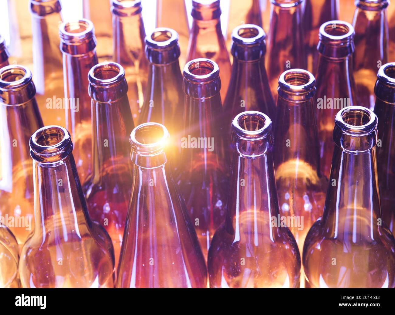 empty bottles, the top view Stock Photo - Alamy
