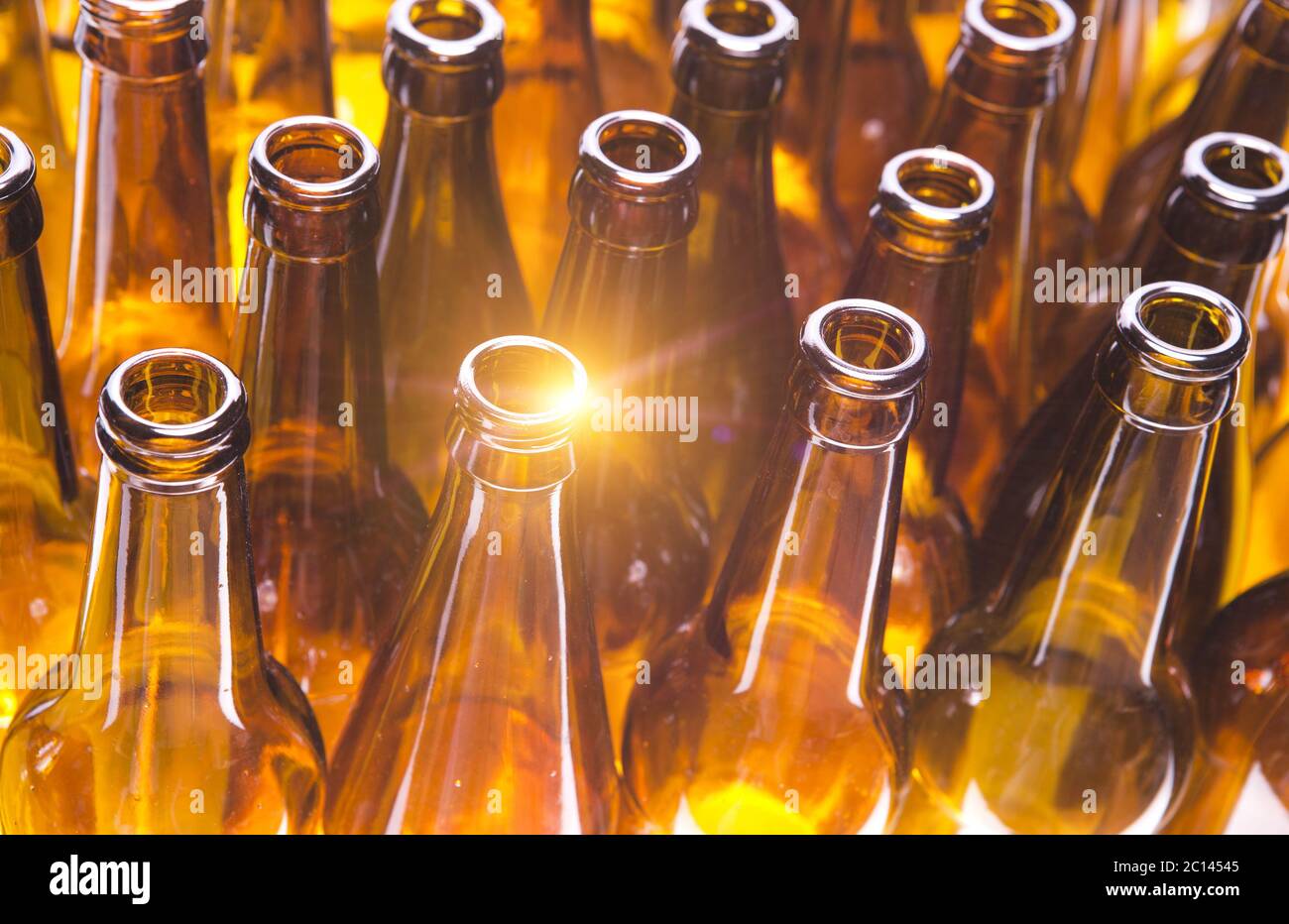 empty bottles, the top view Stock Photo - Alamy