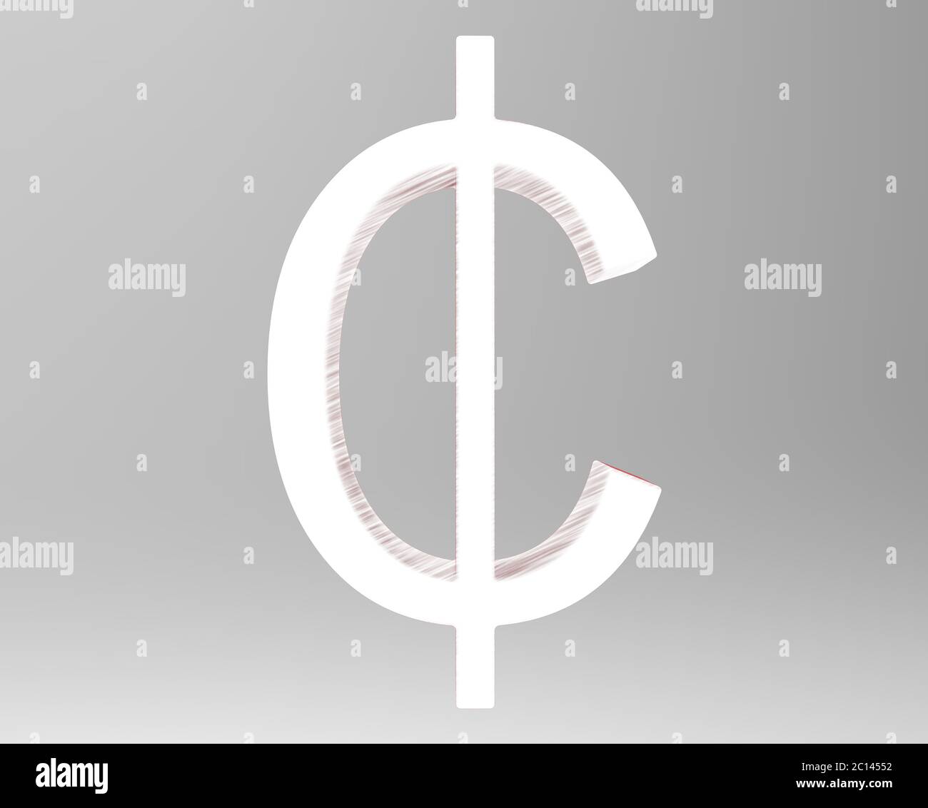 Cent symbol sign isolated centas sent 3d render Stock Photo - Alamy