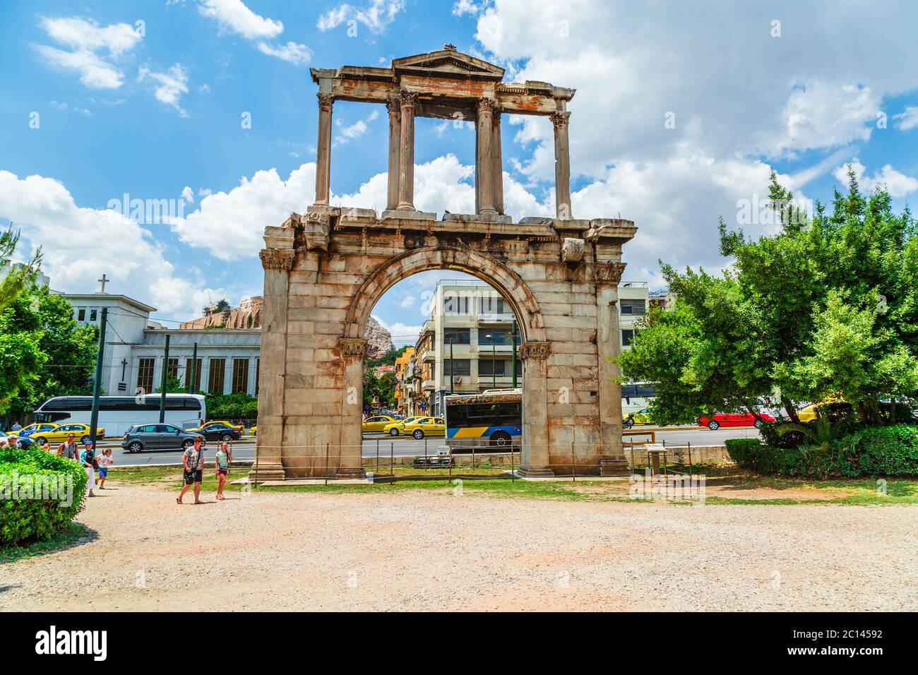 Athens, Greece - May 2015 The Arch of Hadrian is also known as Hadrian ...