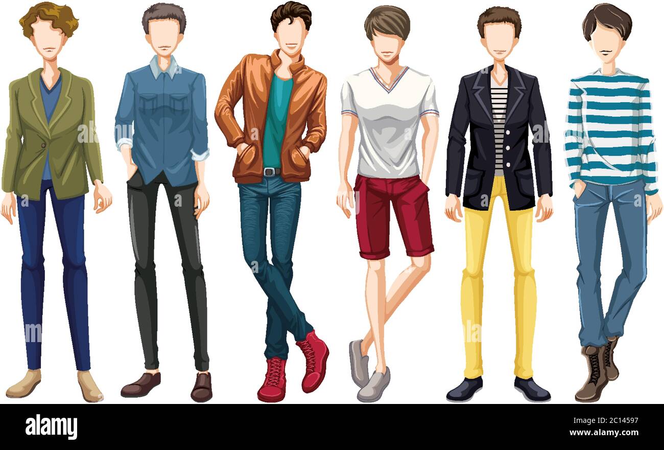 Set of male character illustration Stock Vector Image & Art - Alamy