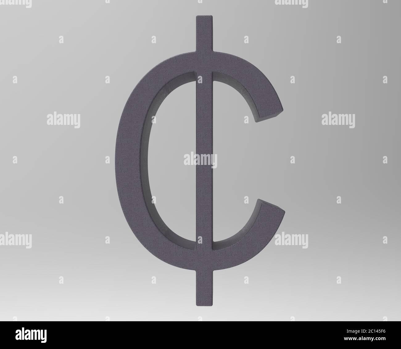 Cent symbol sign isolated centas sent 3d render Stock Photo - Alamy