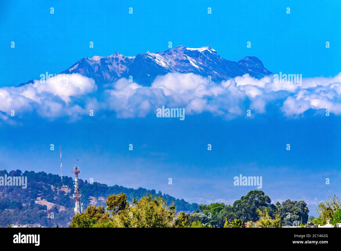 Snow Topped Iztaccihuatl Volcano Cholula Puebla Mexico Stock Photo - Alamy