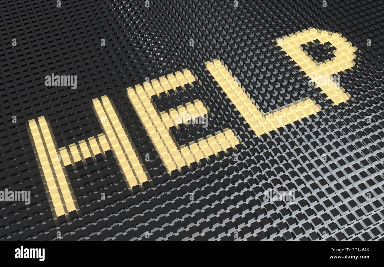 The word HELP made from cubes Stock Photo - Alamy