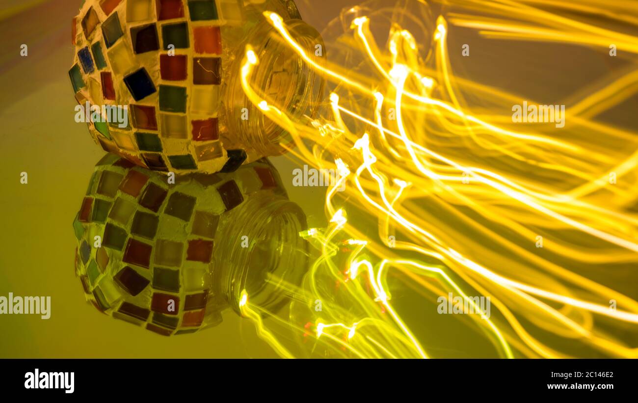 Flowing lights from bottle hi-res stock photography and images - Alamy