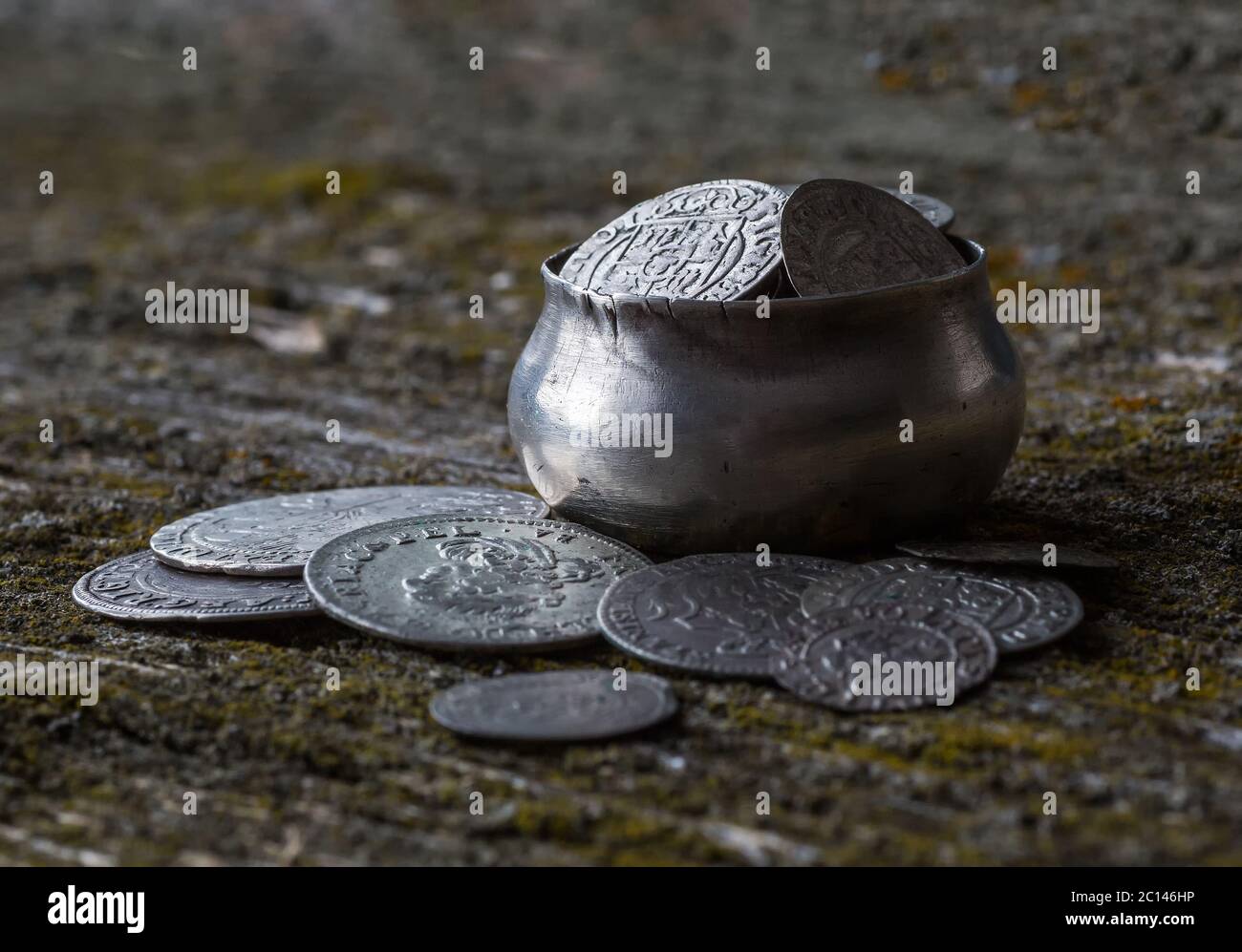 old metal coins Stock Photo - Alamy