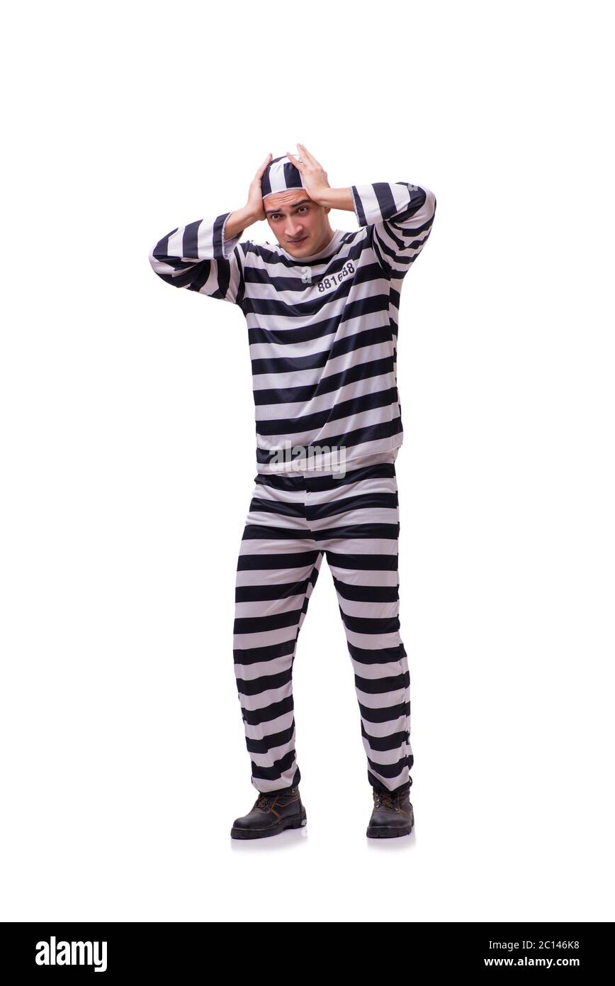 Man prisoner isolated on white background Stock Photo - Alamy