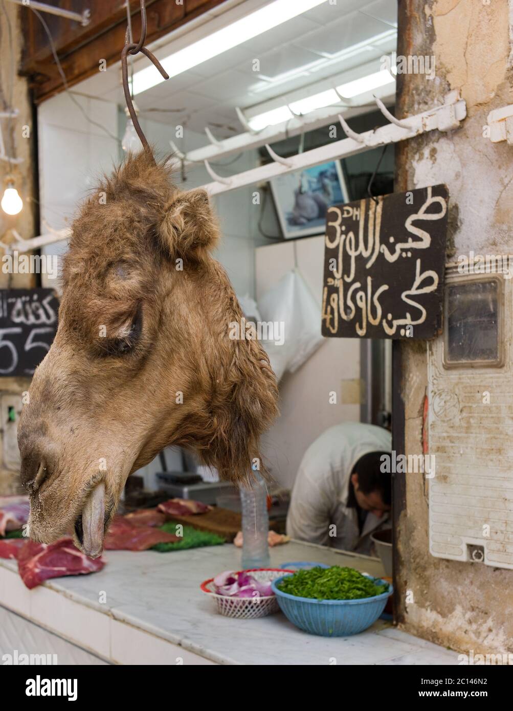 Butcher camel meat head camel hi-res stock photography and images - Alamy
