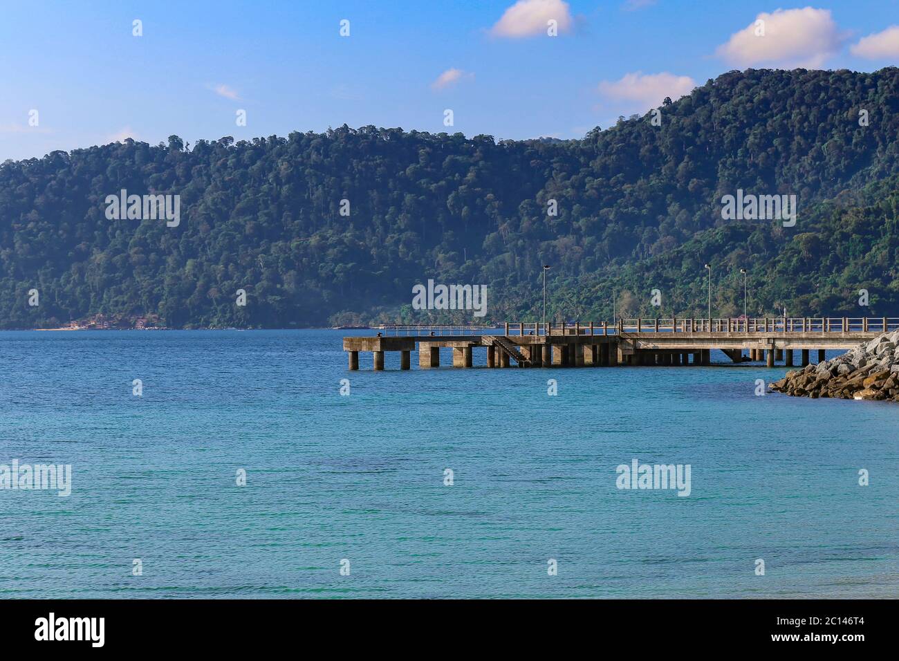 Tekek village jetty Tioman Island Malaysia Stock Photo - Alamy