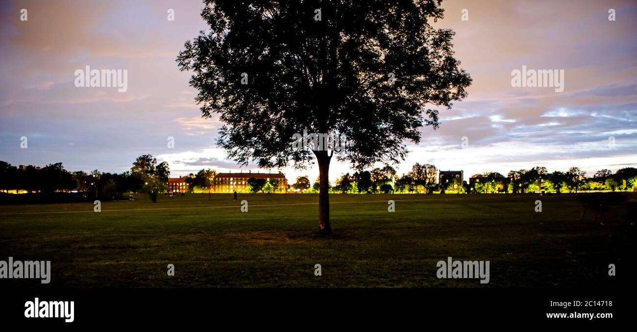 Long Exposure Sunset on Streatham Common Stock Photo - Alamy