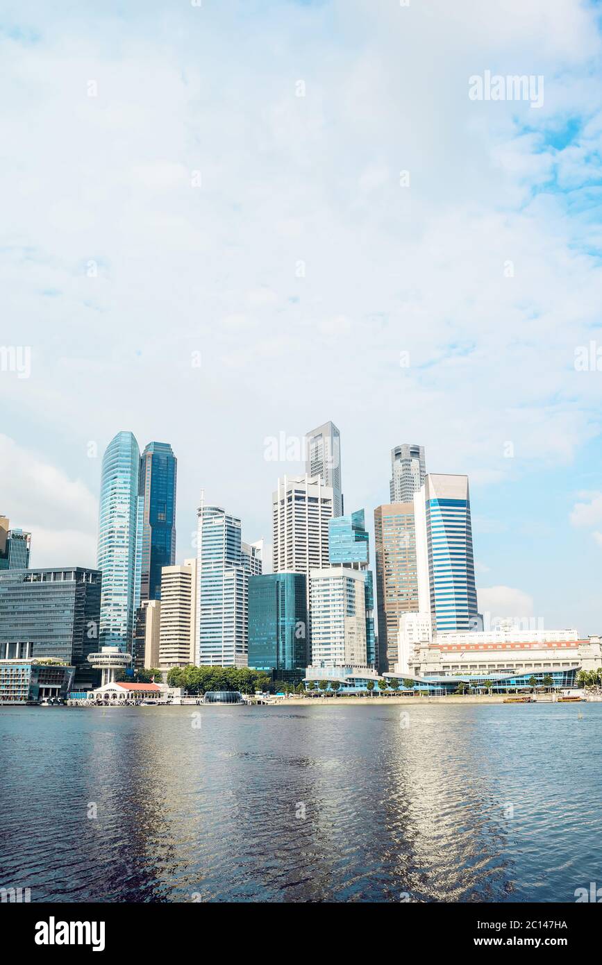 cityscape and skyline of modern city from water Stock Photo - Alamy