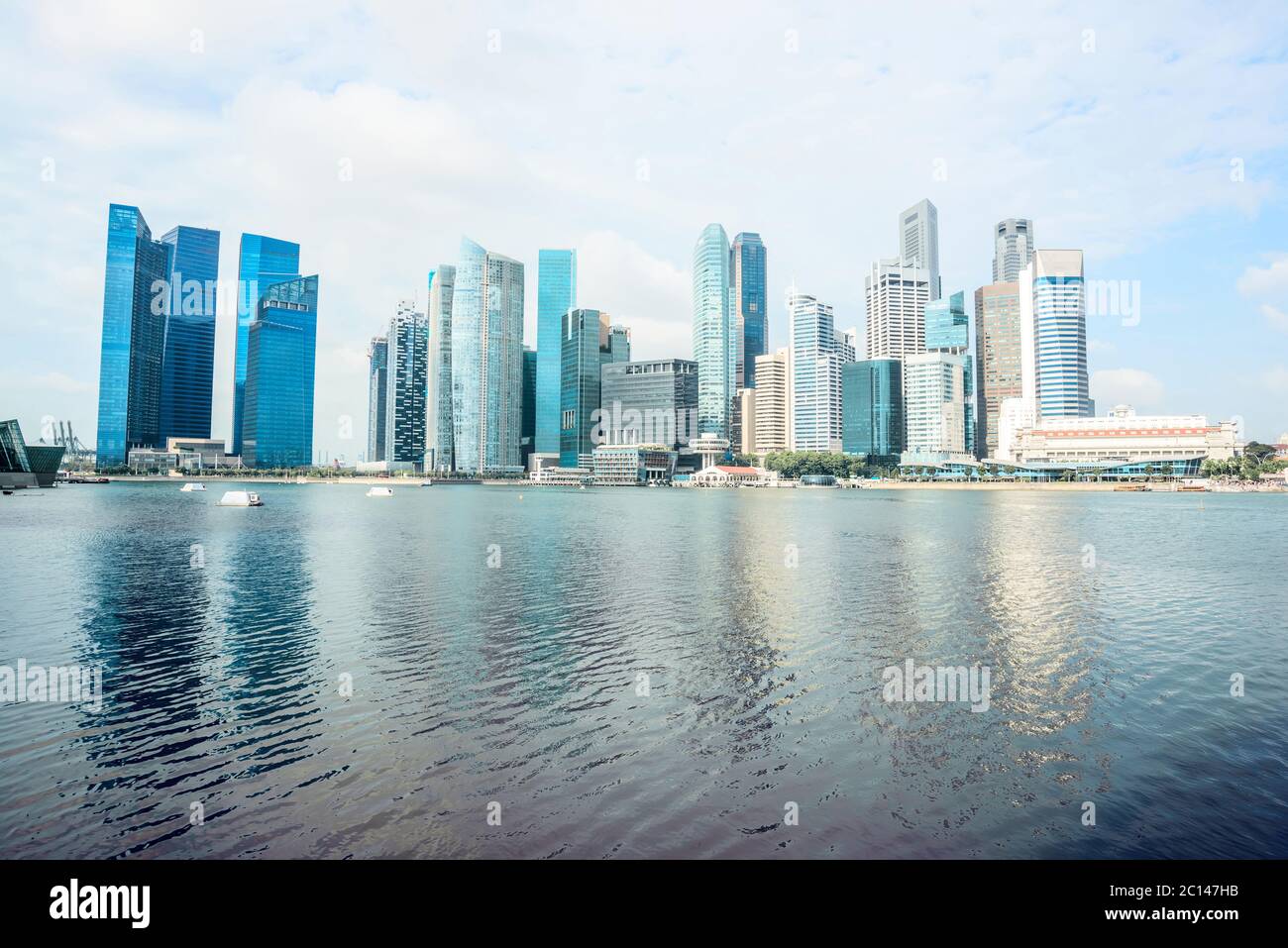 cityscape and skyline of modern city from water Stock Photo - Alamy